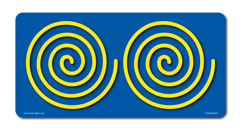 Finger Track Double Spiral Doodle Board for Bilateral integration Doub ...