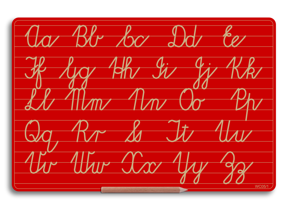 Wooden Alphabet Boards - Capital and Lowercase letters in Cursive ...