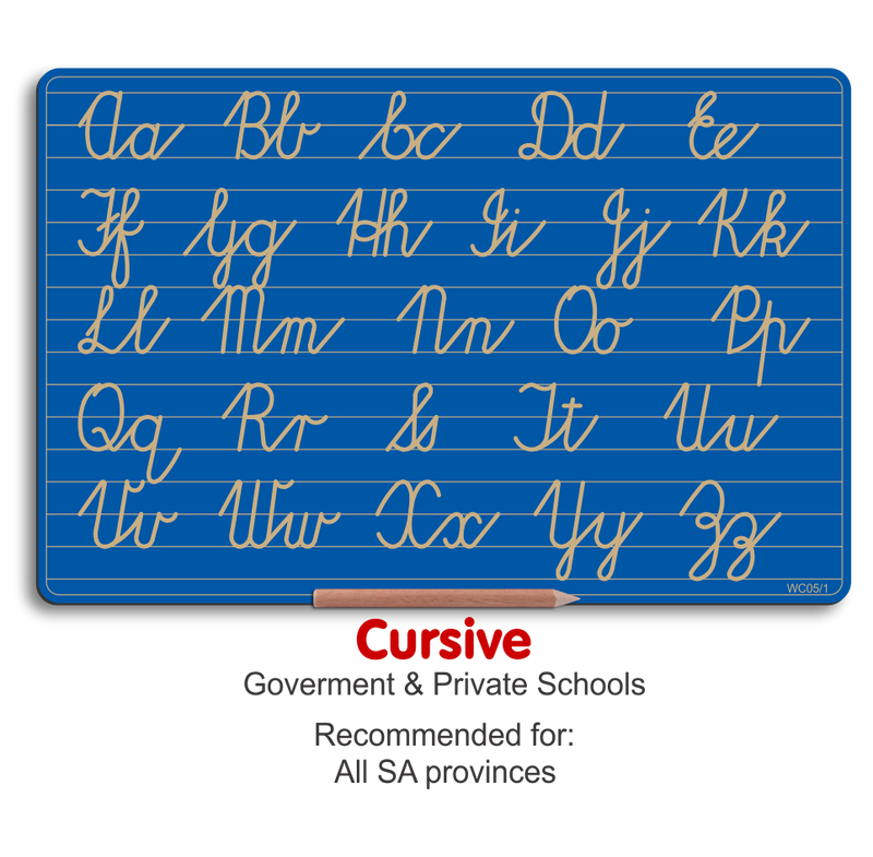 Wooden Alphabet Boards - Capital and Lowercase letters in Cursive ...