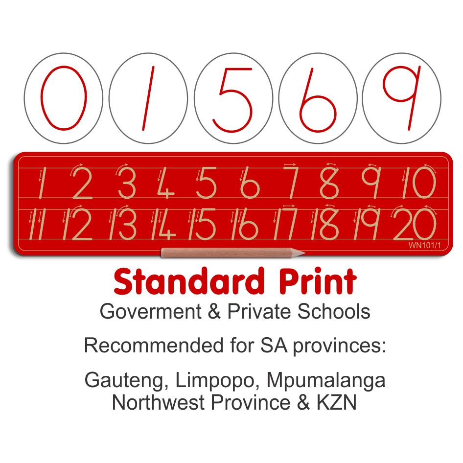 Wooden Number board 1 to 20 Alt Print – WriteRight