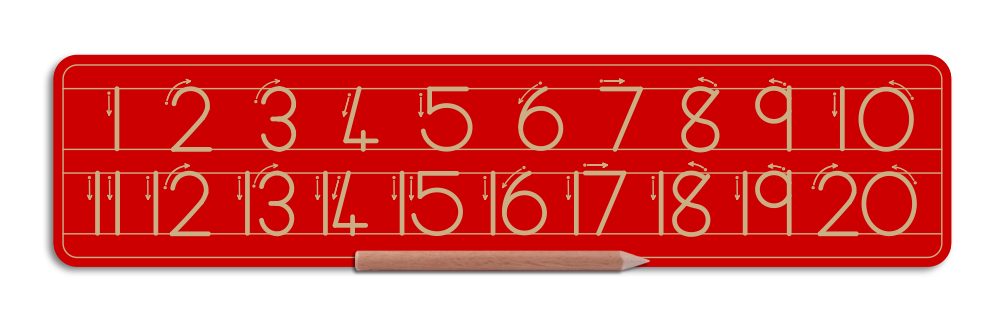 Wooden Number board 1 to 20 Alt Print – WriteRight