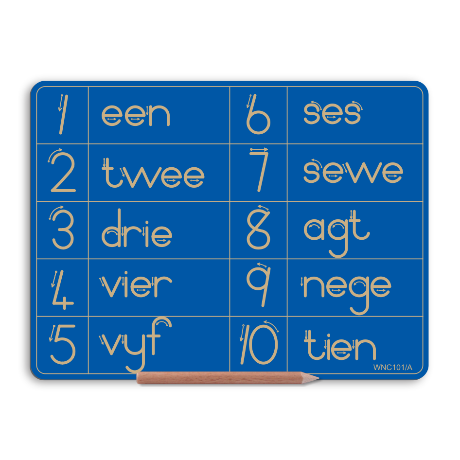 Wooden Number & Word Combo 1 to 10 - Std Print – WriteRight